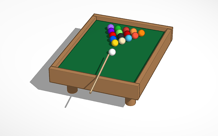 3D design Mini Pool Table - Tinkercad
