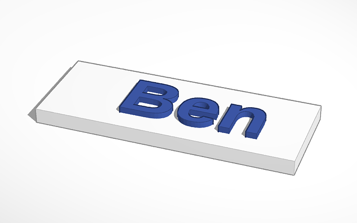 3D design Name Tag - Design by Param - Tinkercad