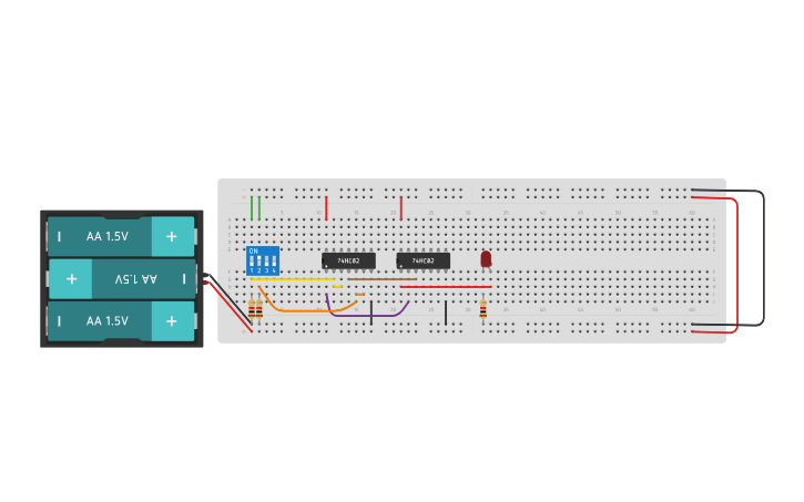 Circuit design AND con NOR | Tinkercad