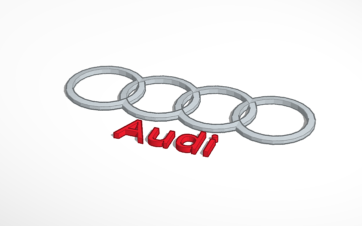 3D design Audi Logo - Tinkercad