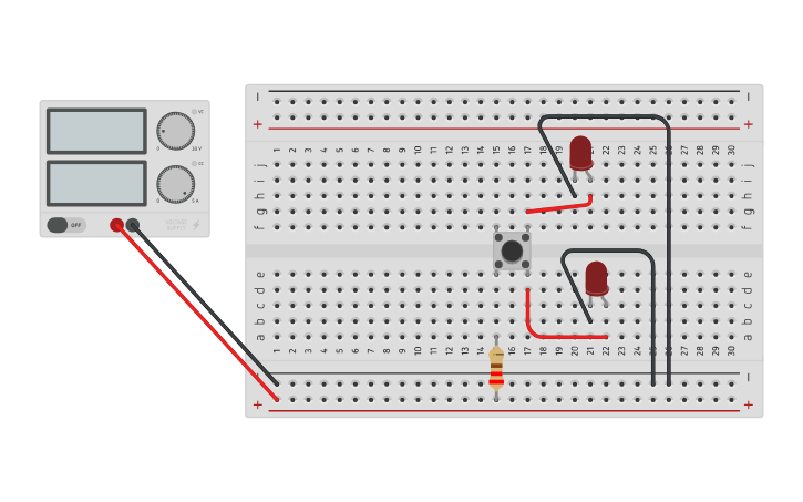 Circuit design Pull-up - Tinkercad