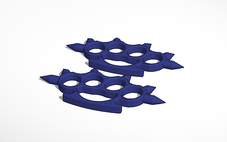 3D design Brass Knuckles with spikes (cone spikes, round) | Tinkercad