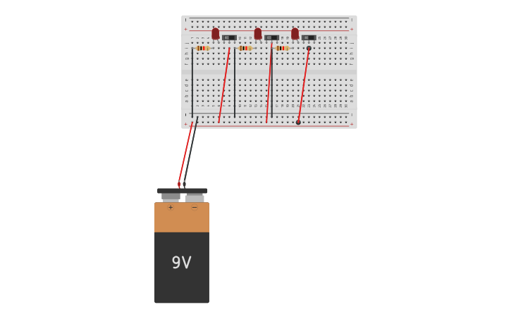 Circuit design Parallel Connection with Switch & Resistor - Tinkercad