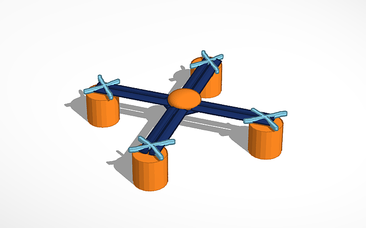 3D design dron of dron - Tinkercad