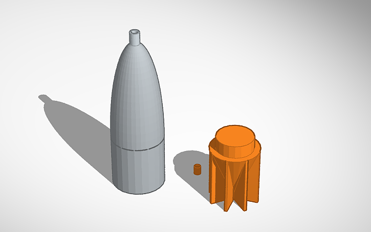 3D design 1.5in mortar shell 40sch PVC - Tinkercad