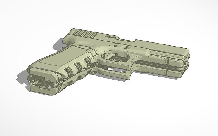 3D design Glock 17 - Tinkercad