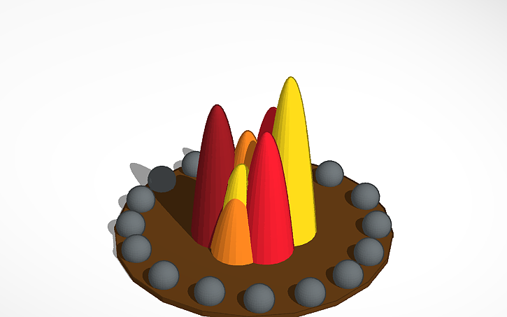 3D design Volcanic Eruption (Can you find the blue flame?) | Tinkercad