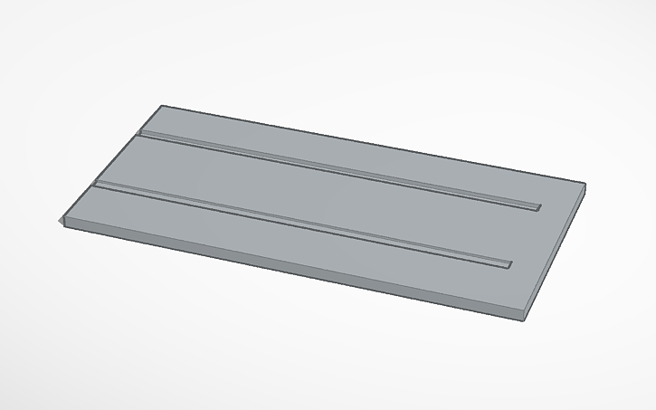 3D design Base with rail (Bookend) - Tinkercad