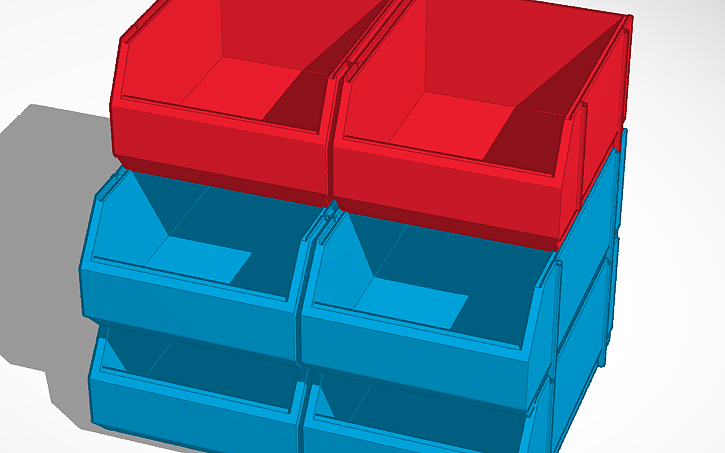 3D design stackable containters - Tinkercad