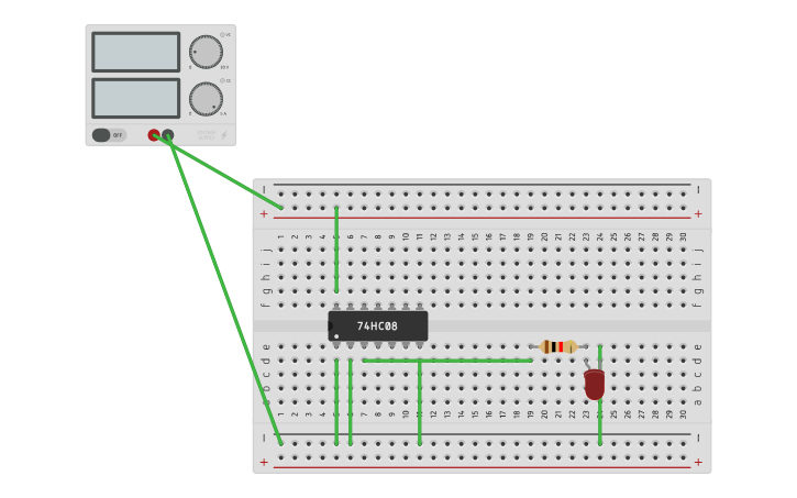 Circuit Design Single Logic Gates Tinkercad