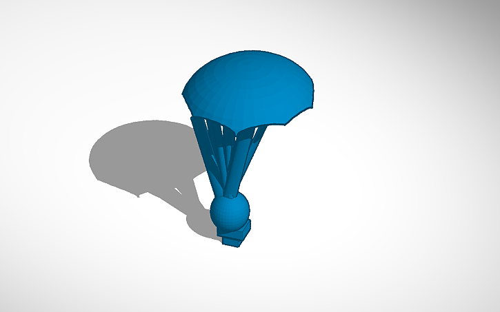 3D design PARACHUTE - Tinkercad