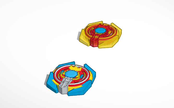 3D design Beyblade burst REVOLUTION (Tetra Xcalibur) normal/gold ...