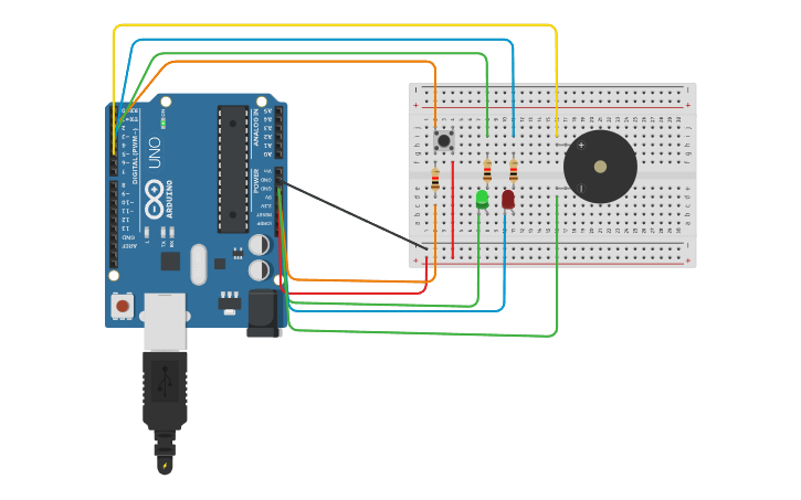 Circuit design Timer Alarm - Tinkercad