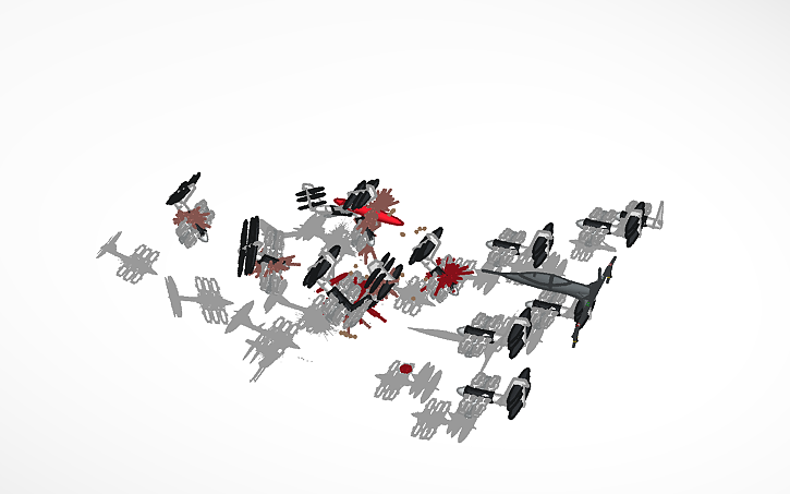 3D design warPlanes under attack | Tinkercad