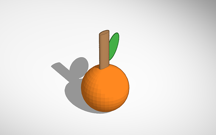 3D design orange fruit - Tinkercad
