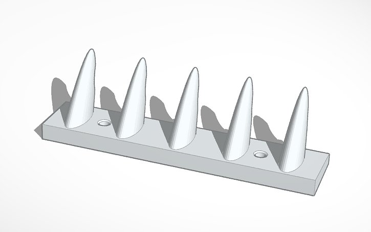 3D design Coat Rack Teeth #2 - Tinkercad