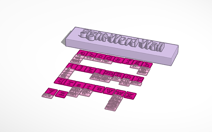 3D design Word Wall - Tinkercad