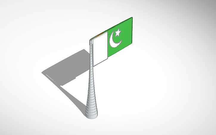 3D design Pakistan Flag - Tinkercad
