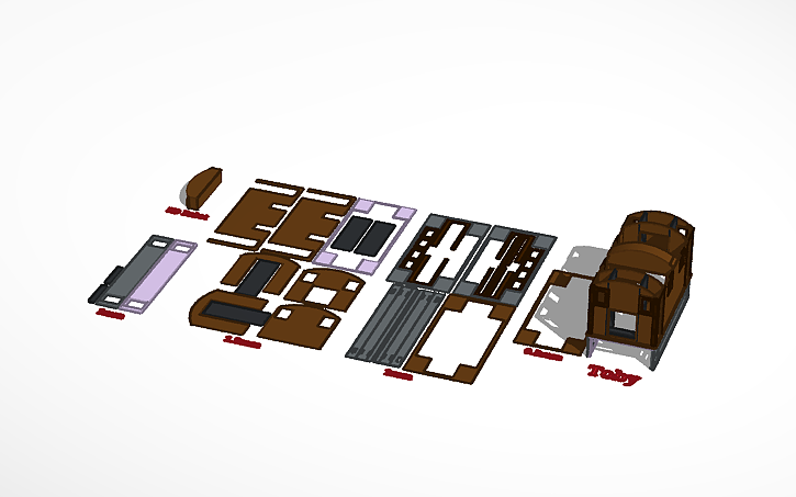 3D design Gauge 1 Toby s1-12 style laser cut files - Tinkercad