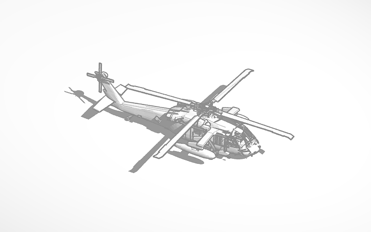 3D design black hawk | Tinkercad