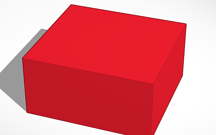 3D design A red cube - Tinkercad