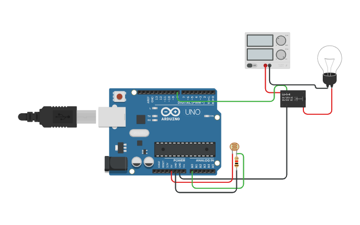 Circuit design bharadwaj automatic street light - Tinkercad