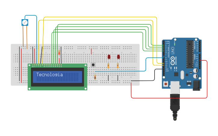 Circuit design Pantalla LCD | Tinkercad Circuit design Pantalla LCD | Tinkercad