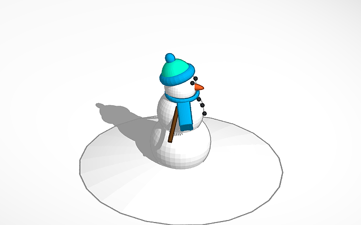 3D design Snowman - Tinkercad