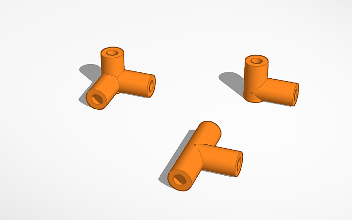3D design pipe connector - Tinkercad