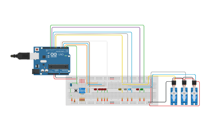 Circuit design circuito dip switch - Tinkercad
