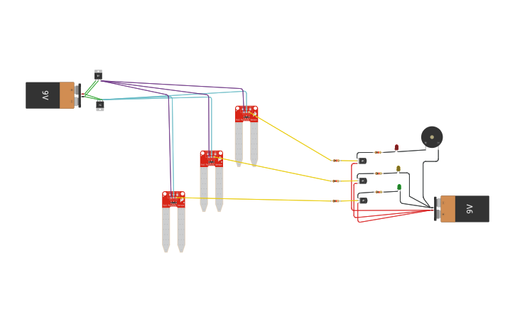 Circuit design Water Level Indicator - Tinkercad