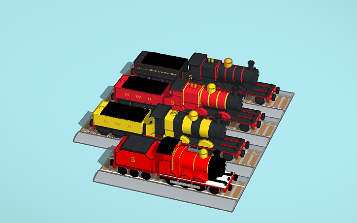 3D design James The Splendid Red Engine (L&Y Class 28 Mogul Experiment ...