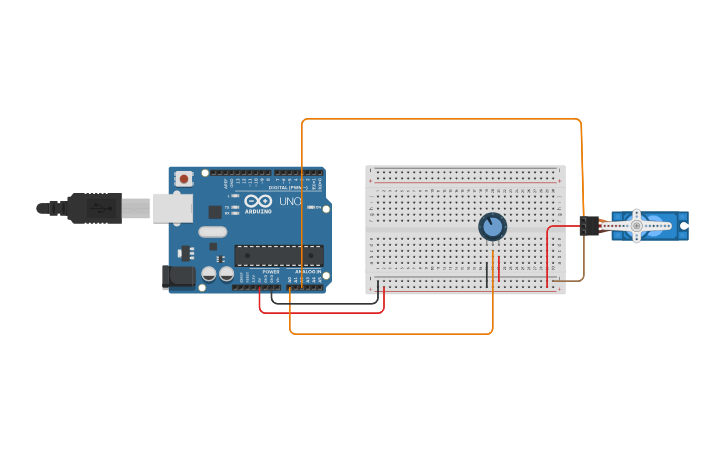 Circuit design Ejercicio 8- Montaje y programación de circuitos con Arduino - Tinkercad