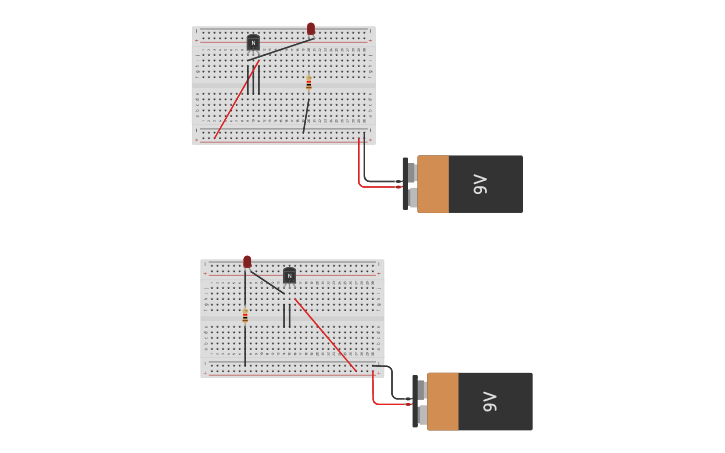 Circuit design NPN Transistor | Tinkercad