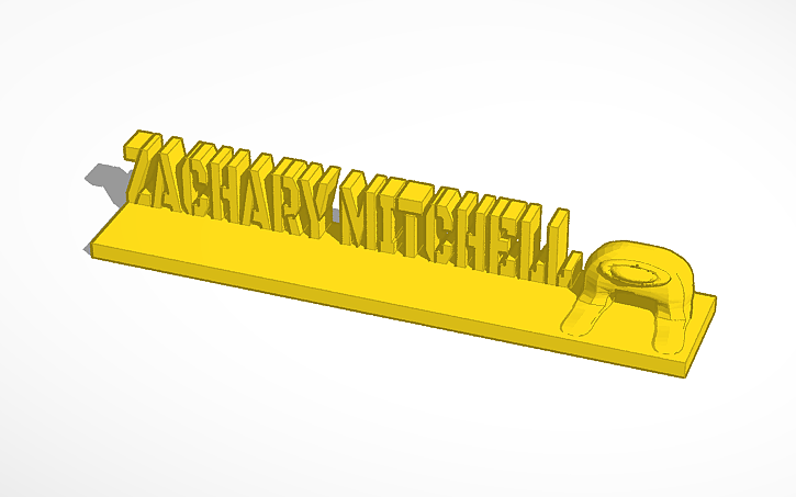 3D design Zachary Mitchell - Nameplate | Tinkercad