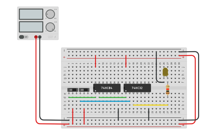 Circuit design Table 2 - Simplified | Tinkercad