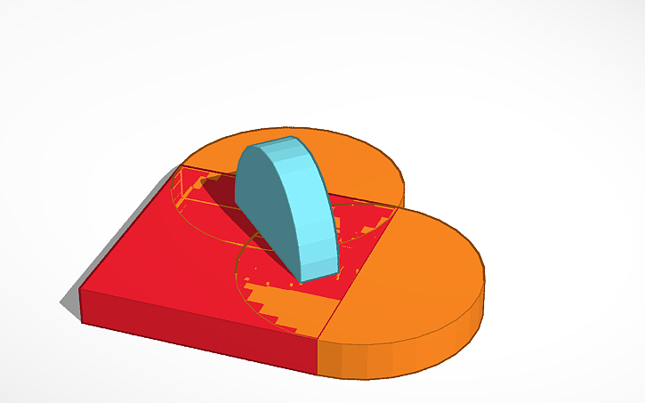 3D design Lesson: Heart #button result | Tinkercad