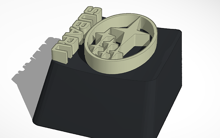 3D design subaru keycap - Tinkercad