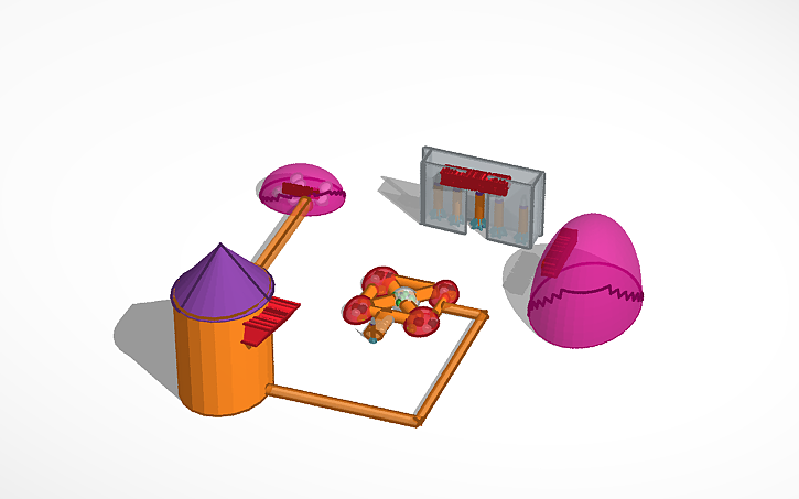 3D design MOONBASE DELTA - Tinkercad