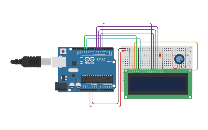 Circuit design Running Text Dengan Animasi Evan Tobias XIA5/15 - Tinkercad