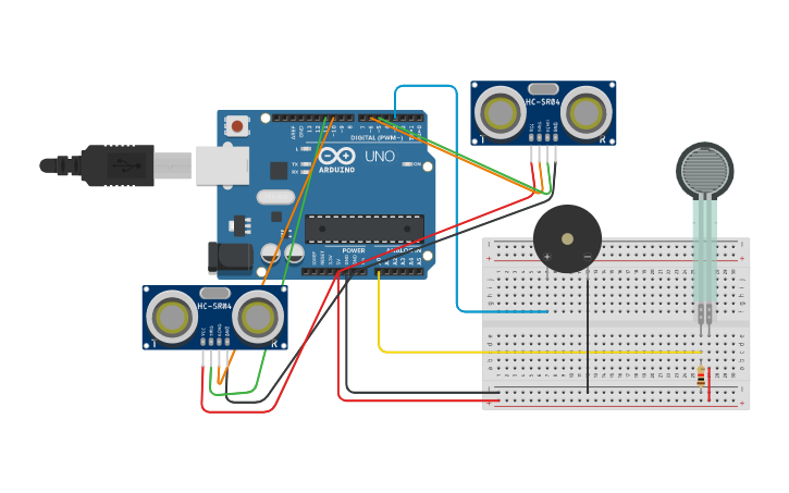 Circuit Design Force Sensor And Visitor Counter Tinkercad