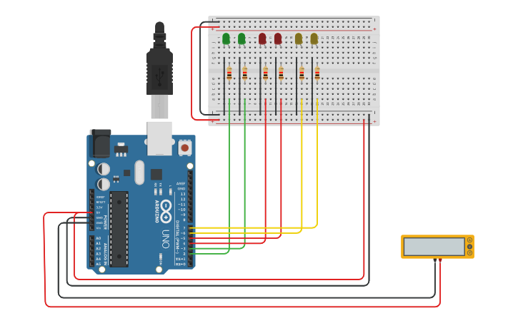 Circuit design Comunicação Serial - Tinkercad