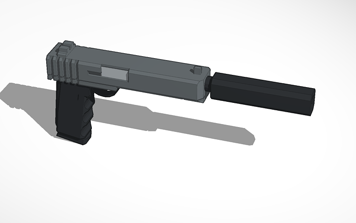 3D design attempted glock - Tinkercad