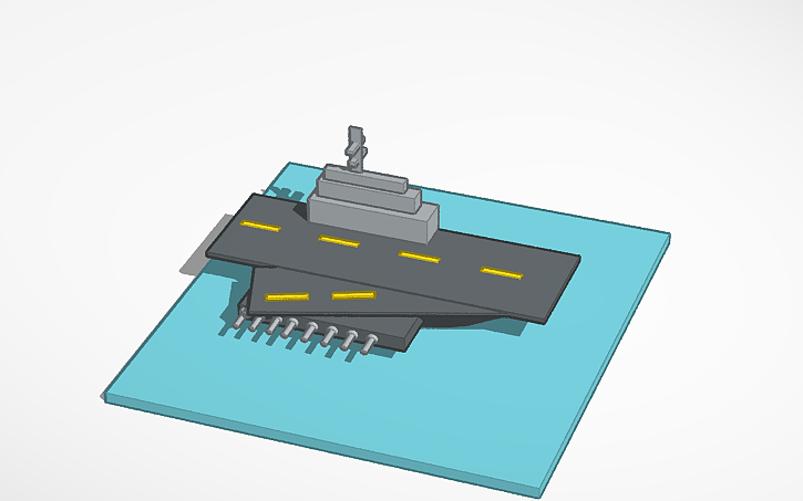 3D design aircraft carrier - Tinkercad
