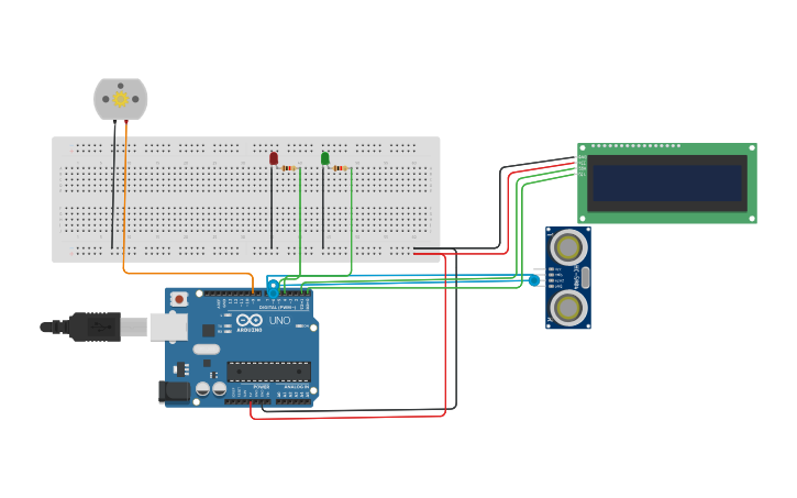 Circuit design Water Level - Tinkercad