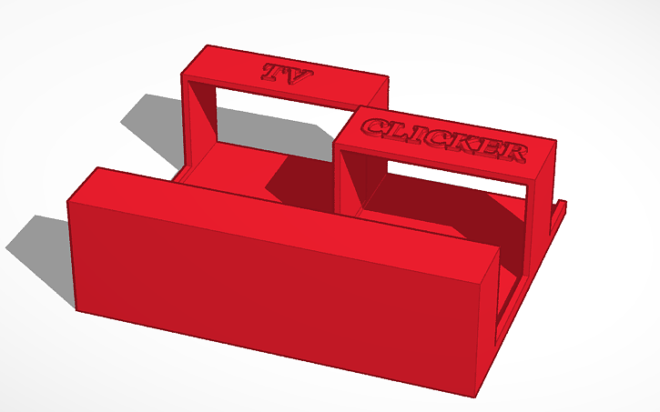 3D design TV-CLICKER HOLDER | Tinkercad
