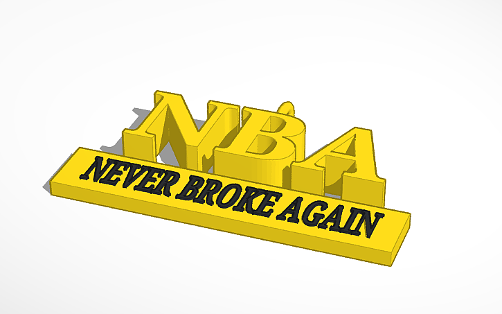 3D design nba youngboy chain - Tinkercad