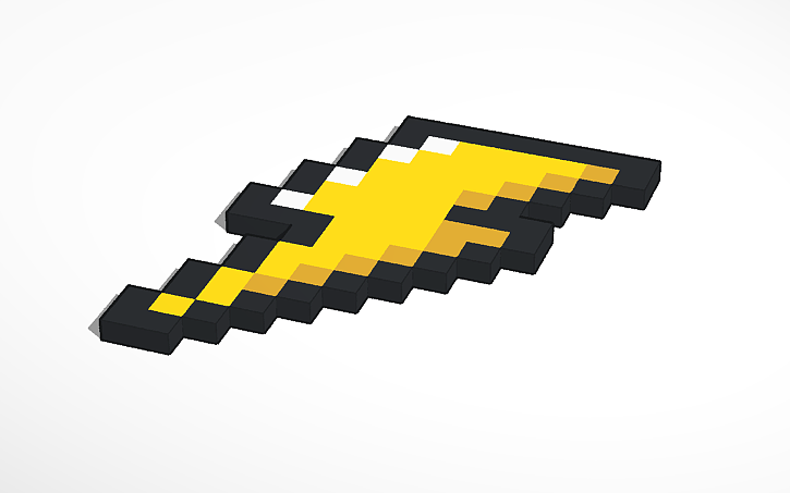 3D design Pixel Lightning - Tinkercad