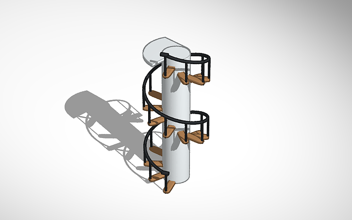 3D design Spiral Stairs - Tinkercad