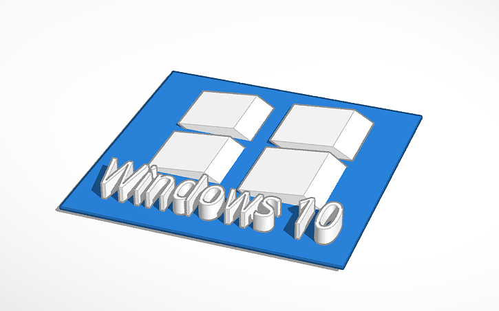 3D design Windows 10 Logo - Tinkercad